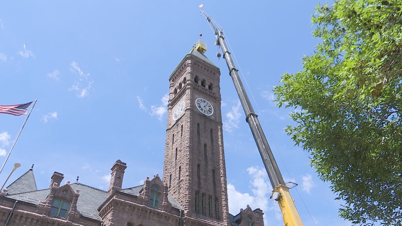 Old Courthouse clock tower repairs close Main Street lanes in DTSF