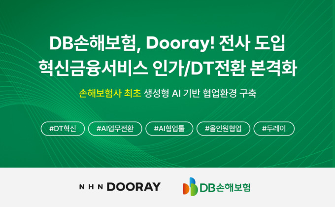 NHN두레이, DB손보 전사 1만명 대상 'Dooray!' 도입