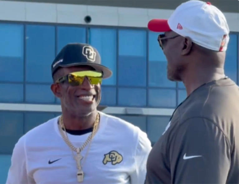 Deion Sanders visits son at Bucs training camp while grappling with ...