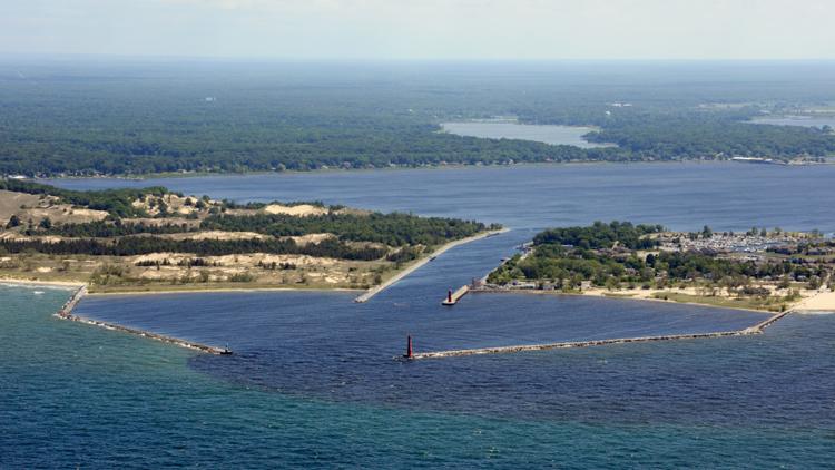 Army Corps of Engineers begins revetment repair work in Muskegon Harbor