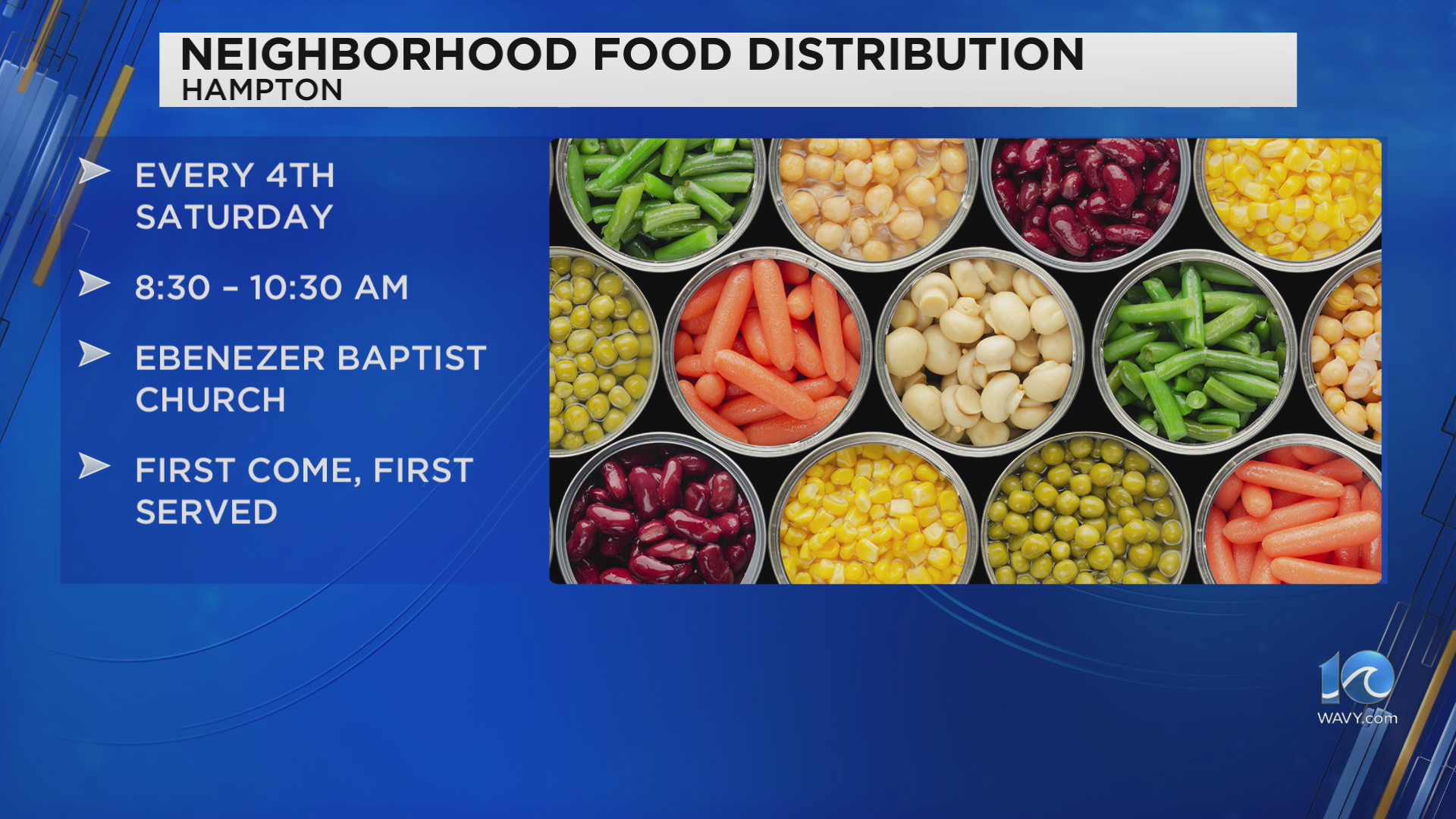 Foodbank holding food distribution in Hampton