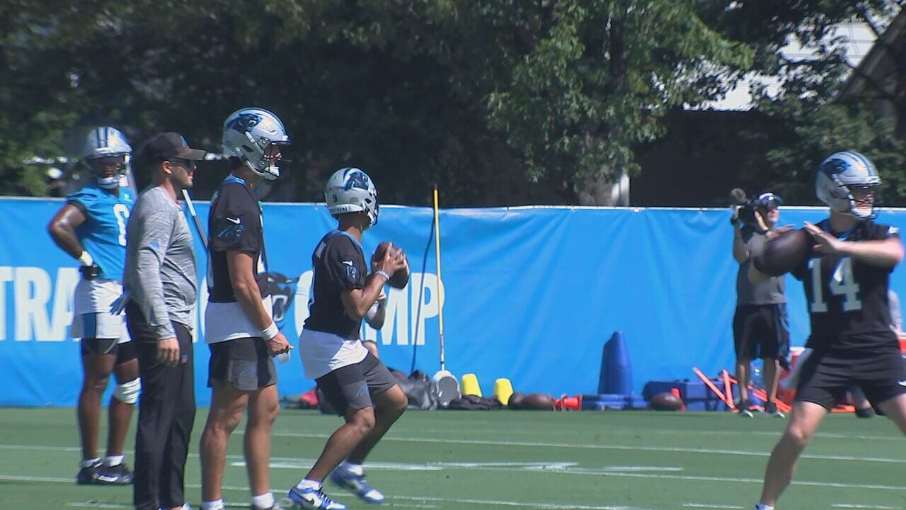 Panthers hit the gridiron for 1st day of training camp