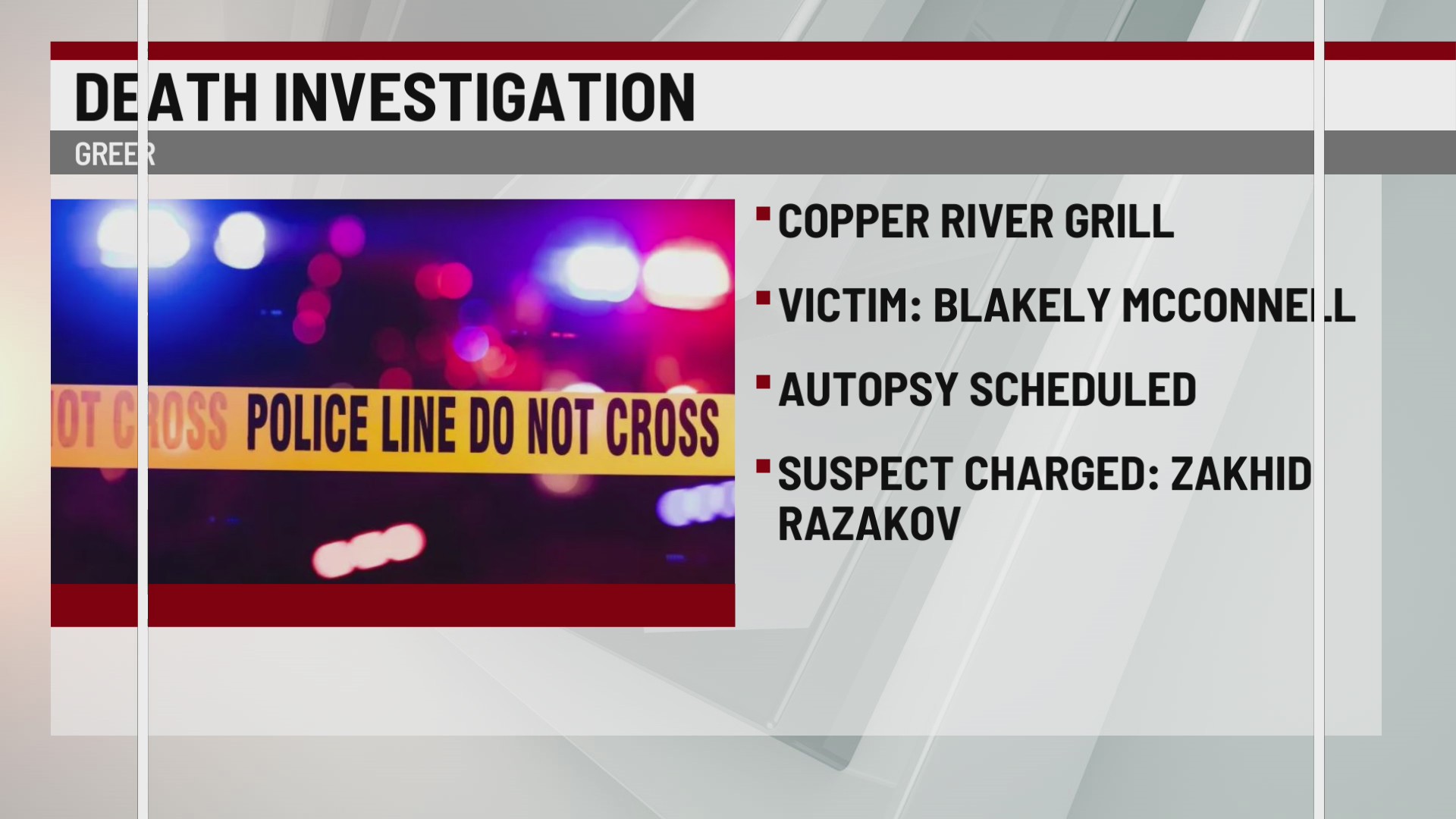 Man dies weeks after Greer restaurant fight