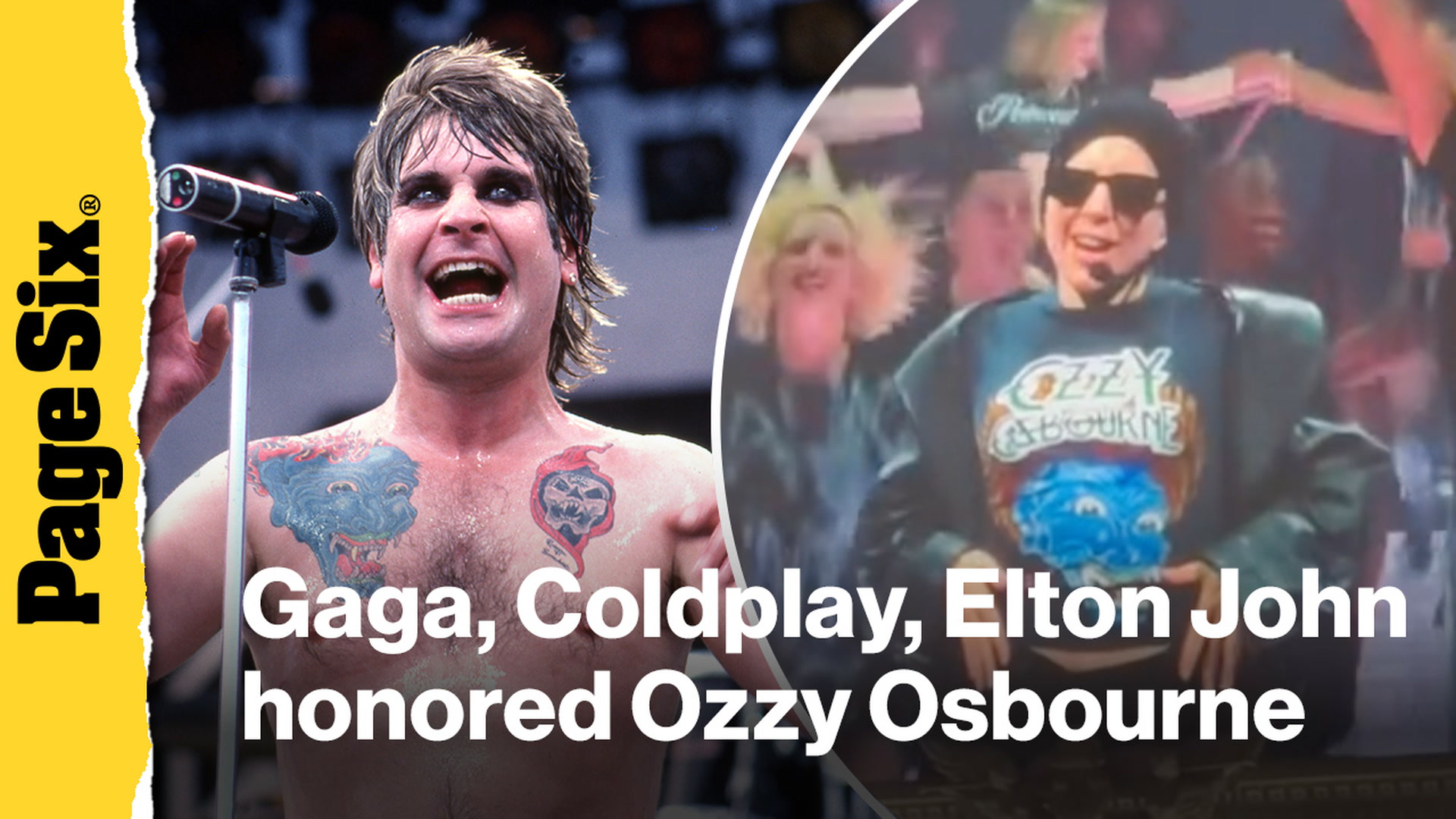 See how Lady Gaga, Coldplay, and Elton John honored Ozzy Osbourne