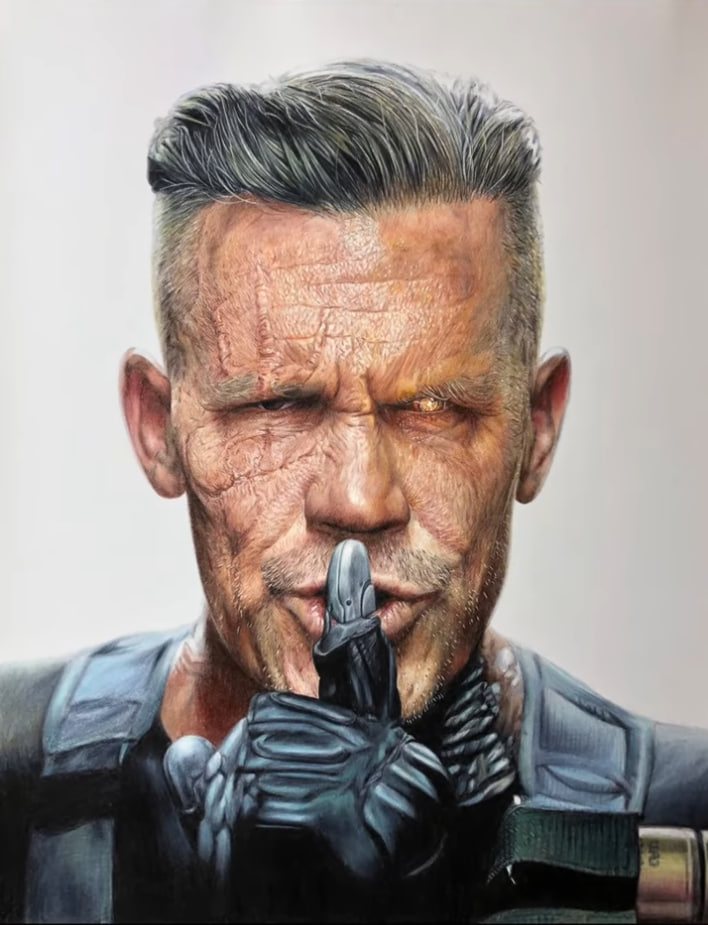 Cable Comes Alive – Josh Brolin Pencil Drawing Time-Lapse