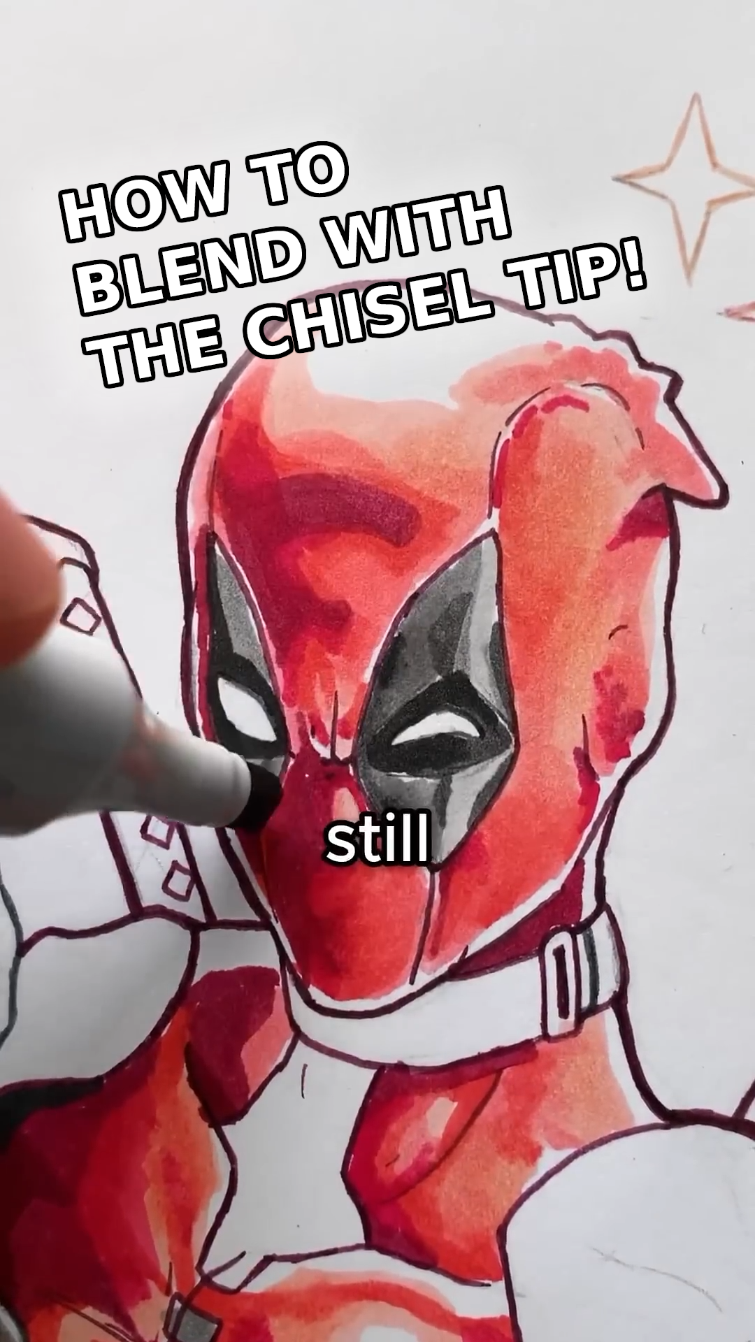 Blending Techniques with a Chisel Tip Marker – Step-by-Step Art Tutorial