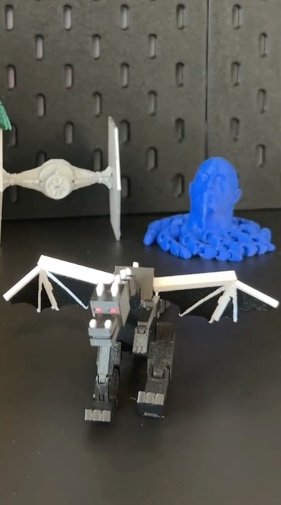 3D Printed Ender Dragon from Minecraft