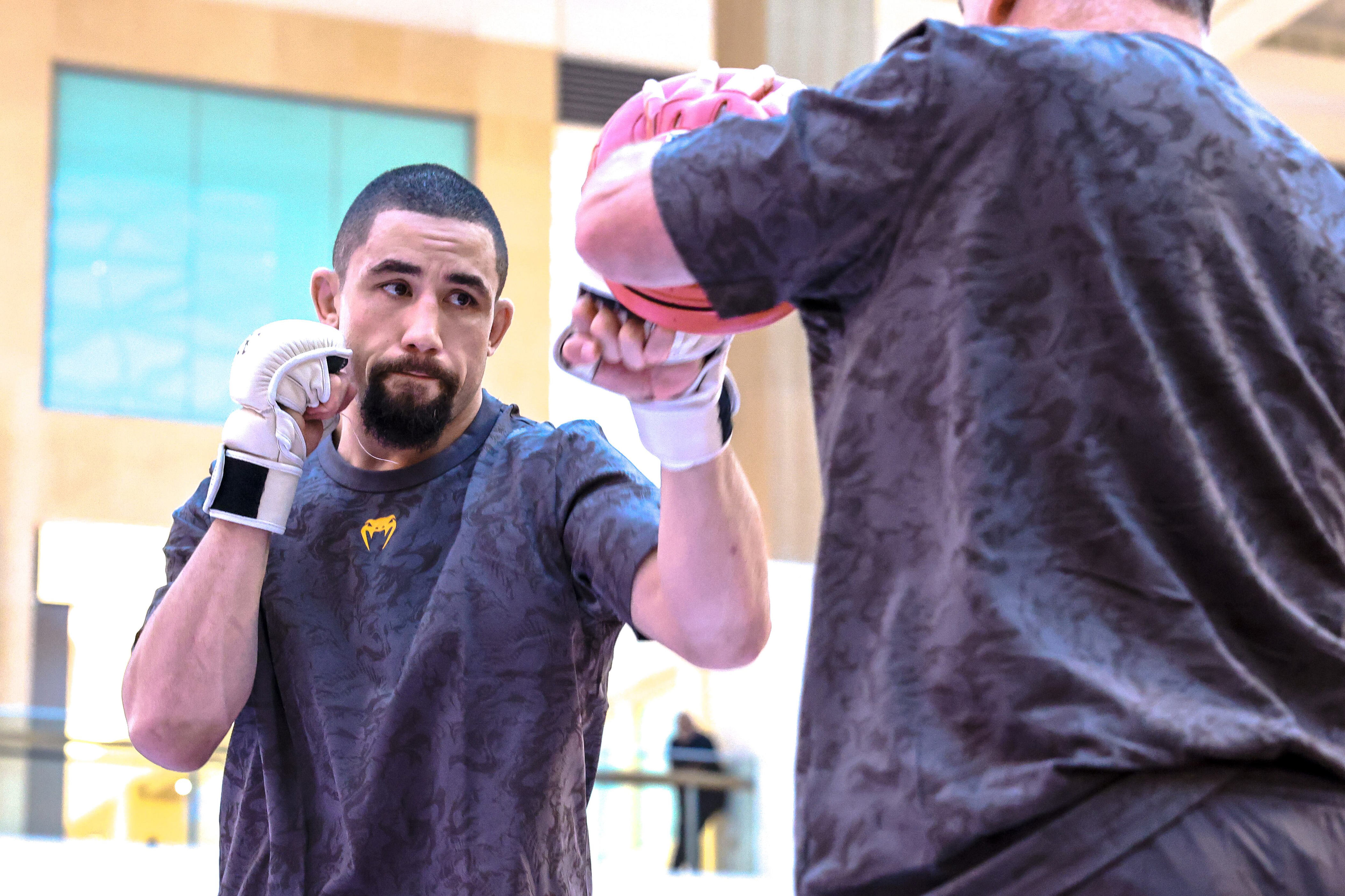 UFC fighters take part in public workouts at Abu Dhabi's Yas Mall