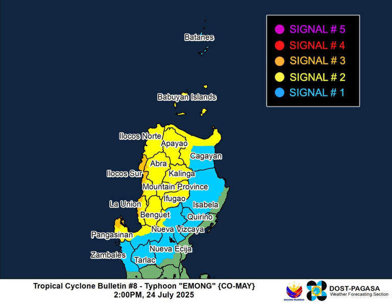 Typhoon Emong may intensify further before landfall