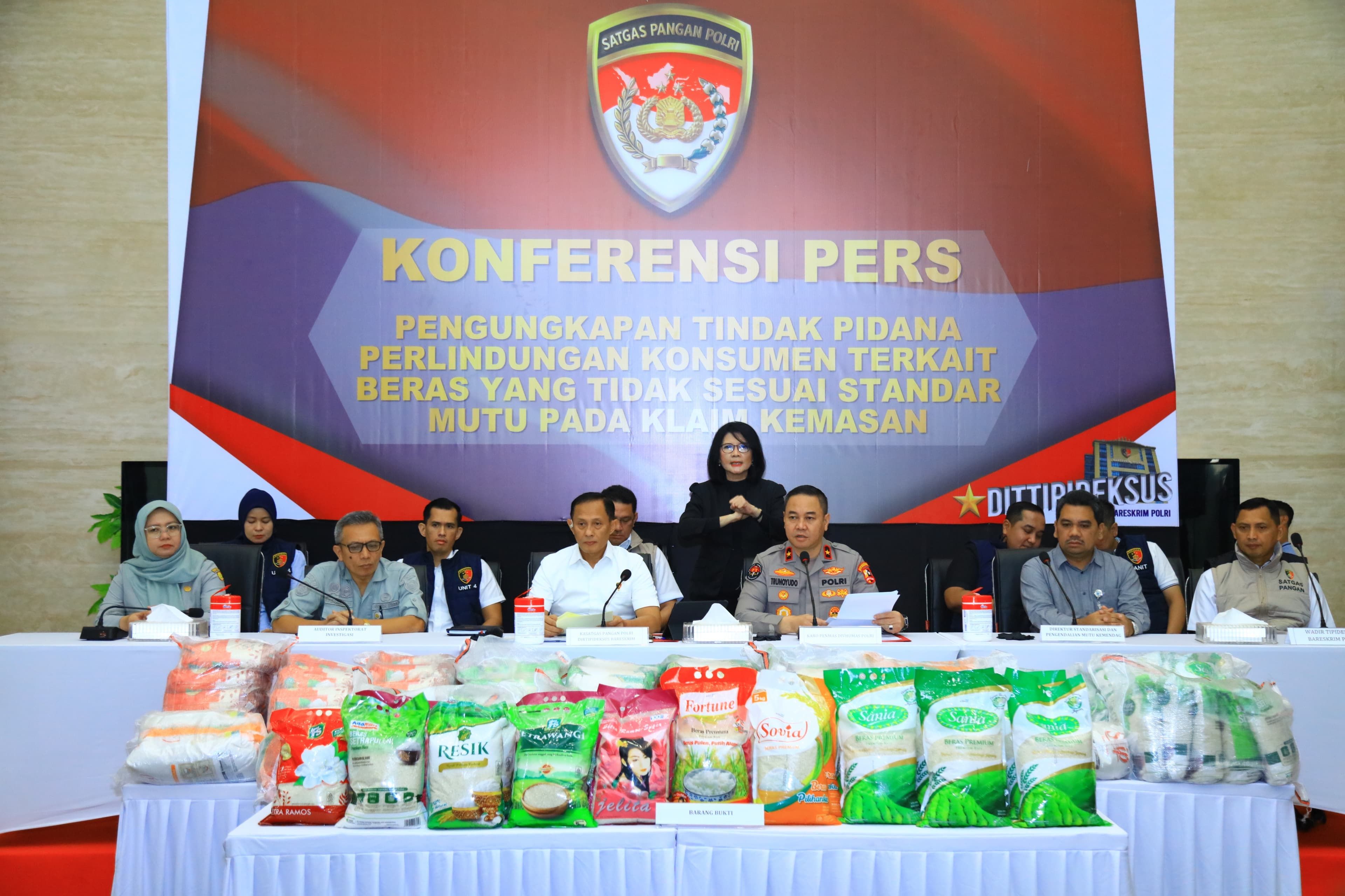 Belum ada tersangka di kasus beras oplosan, Satgas Pangan Polri: Bisa ...