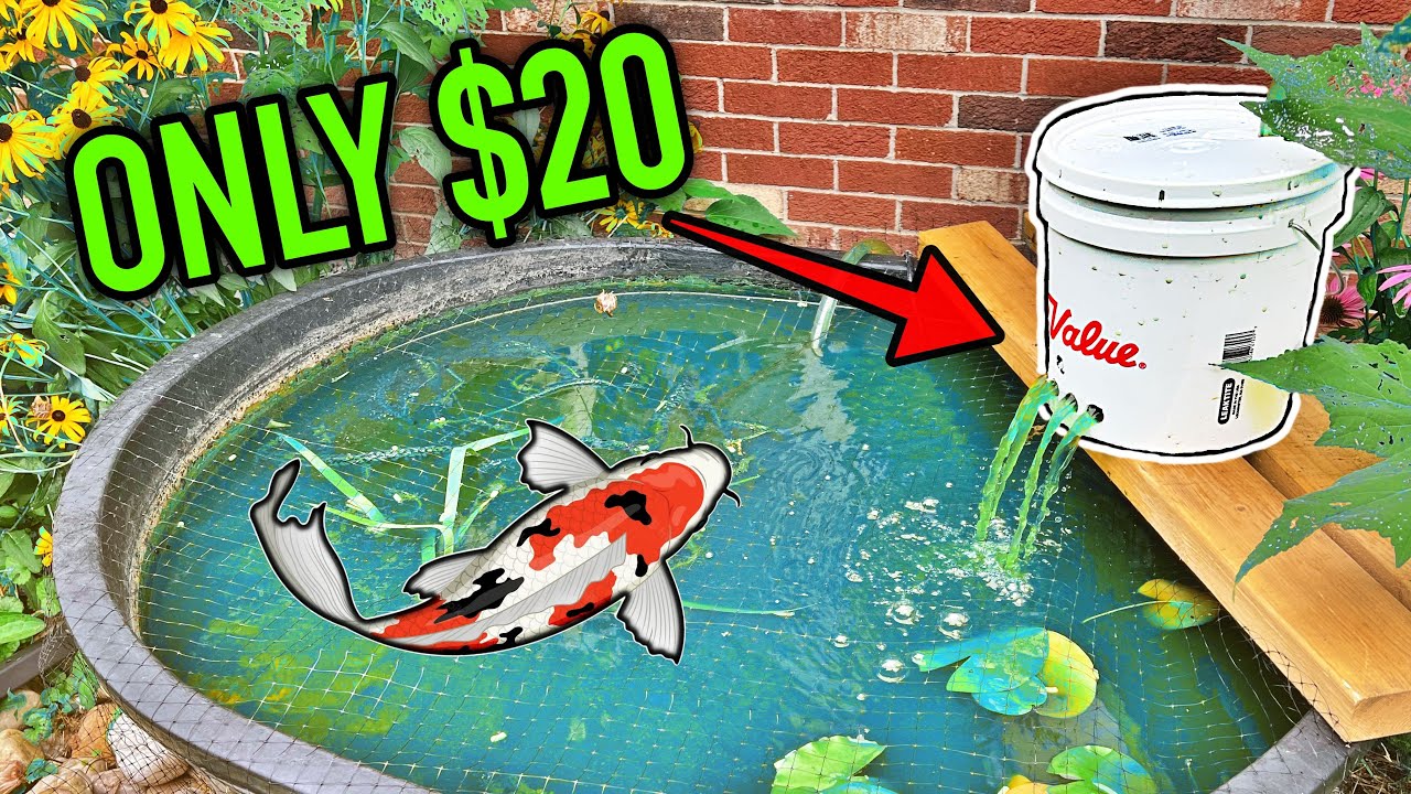 CHEAP DIY POND FILTER BUILD - SIMPLE and EASY!