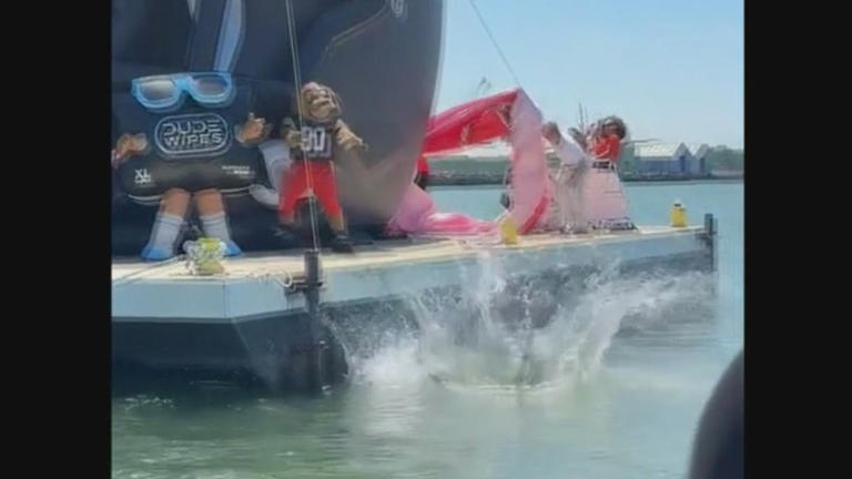 Real or fake? Browns accused of staging Lake Erie fall for helmet reveal