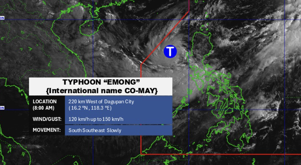 Emong intensifies into a typhoon