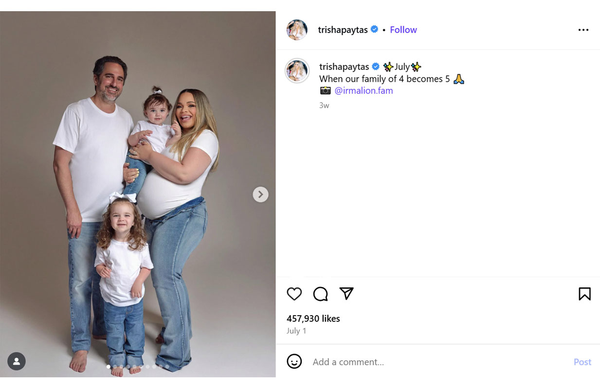 What did Trisha Paytas name her third child? YouTuber reveals another ...