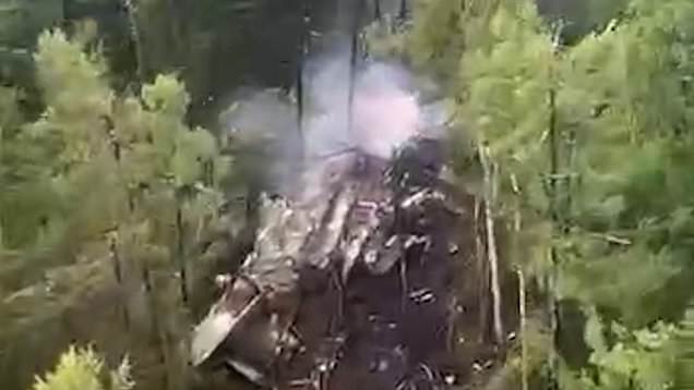 Wreckage of 'vanished' Russian passenger plane discovered between trees