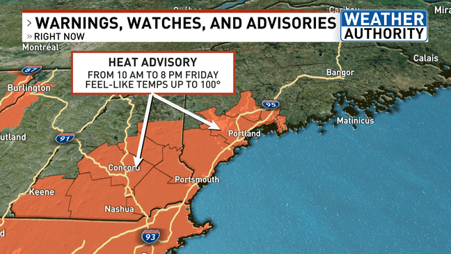 Sweltering heat and humidity on tap for Maine, severe storms possible ...