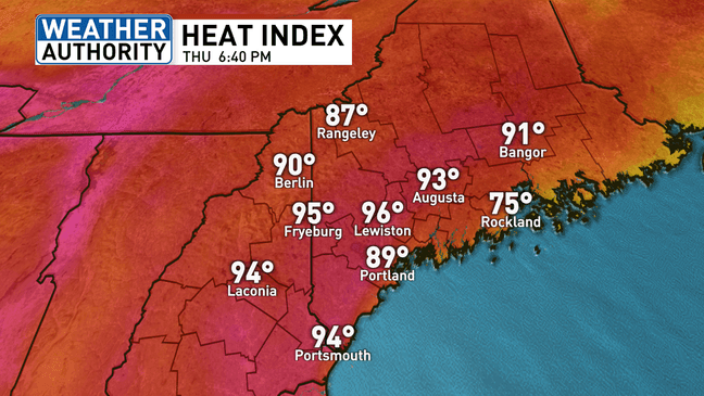 Sweltering heat and humidity on tap for Maine, severe storms possible ...