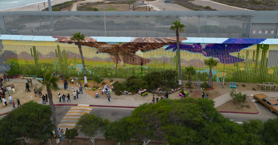 Border wall mural a ‘silent protest’ against US immigration policy