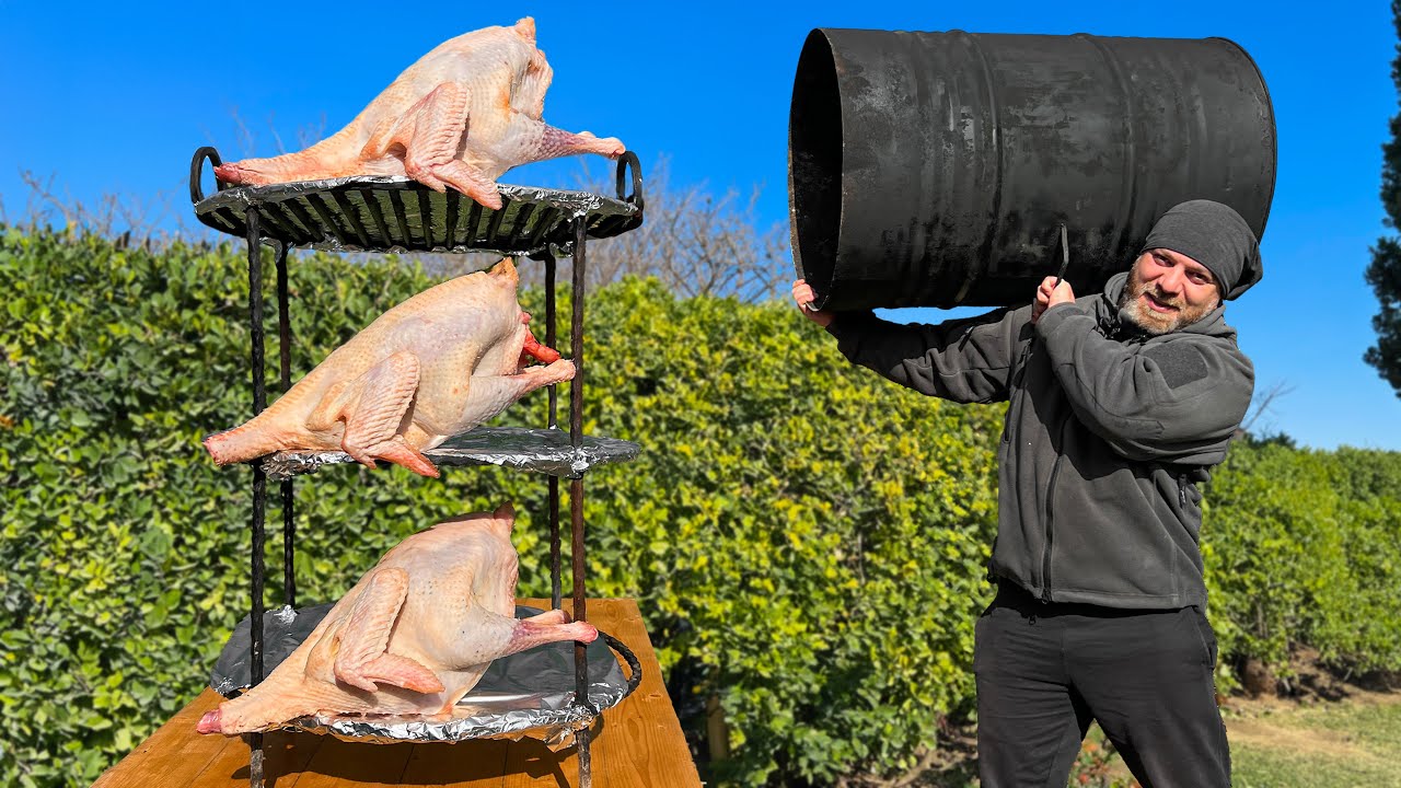 Barrel-Baked Turkey with Juicy Meat and Crisp Skin