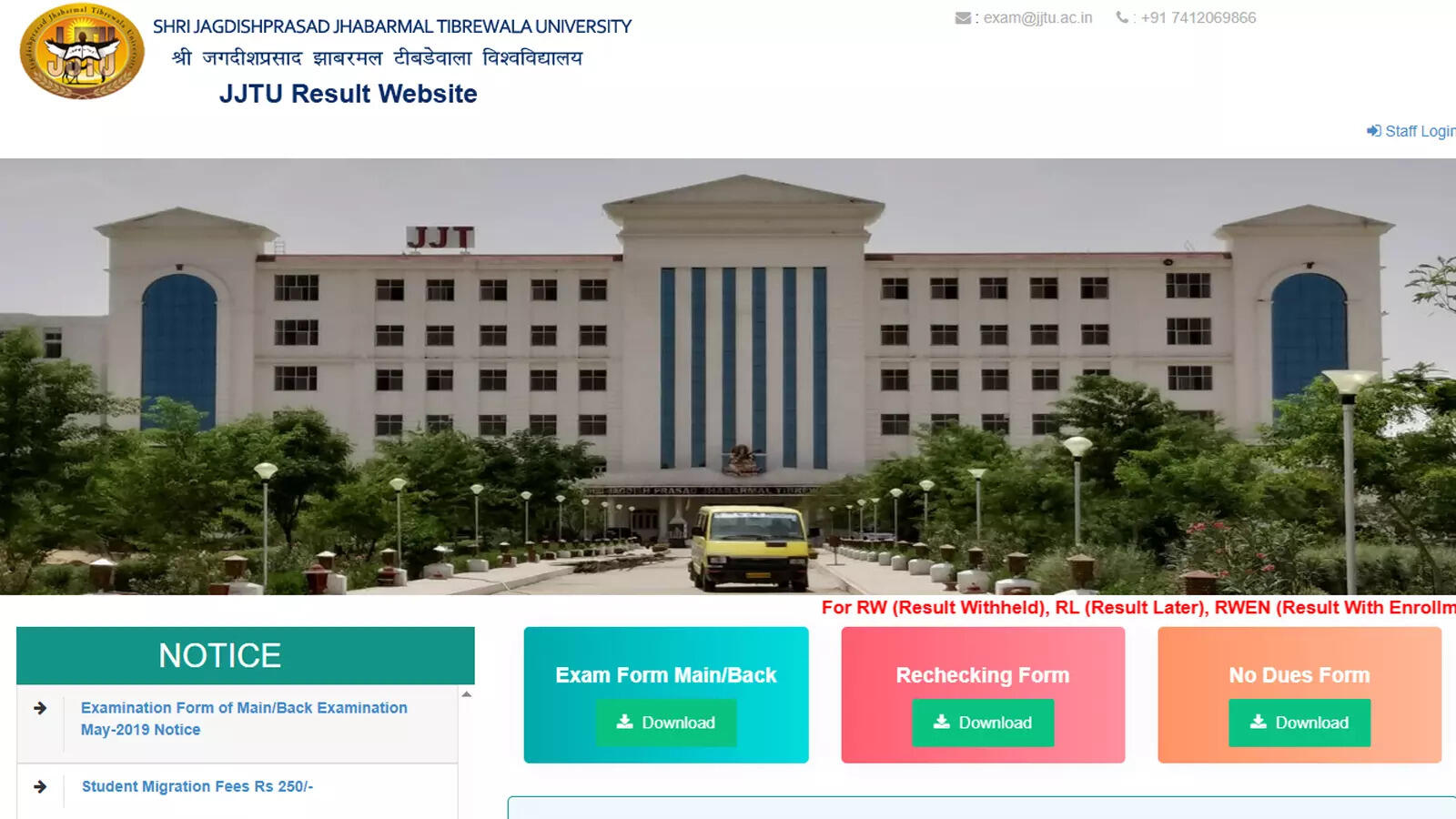 JJTU result 2025: Shri Jagdishprasad Jhabarmal Tibrewala University ...