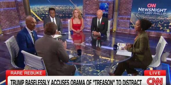 CNN hosts in heated spat after Donald Trump's wild Barack Obama treason ...