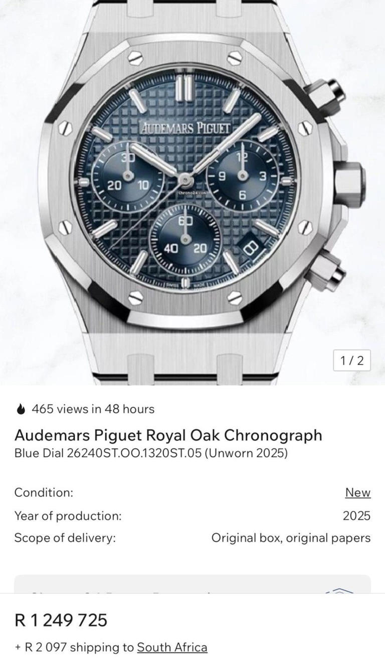 Total value of Kenny Kunene’s TWO luxury watches