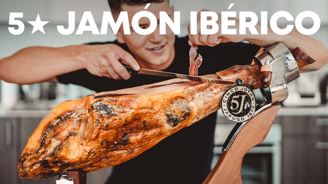 Slicing into a $1,500 leg of jamón ibérico