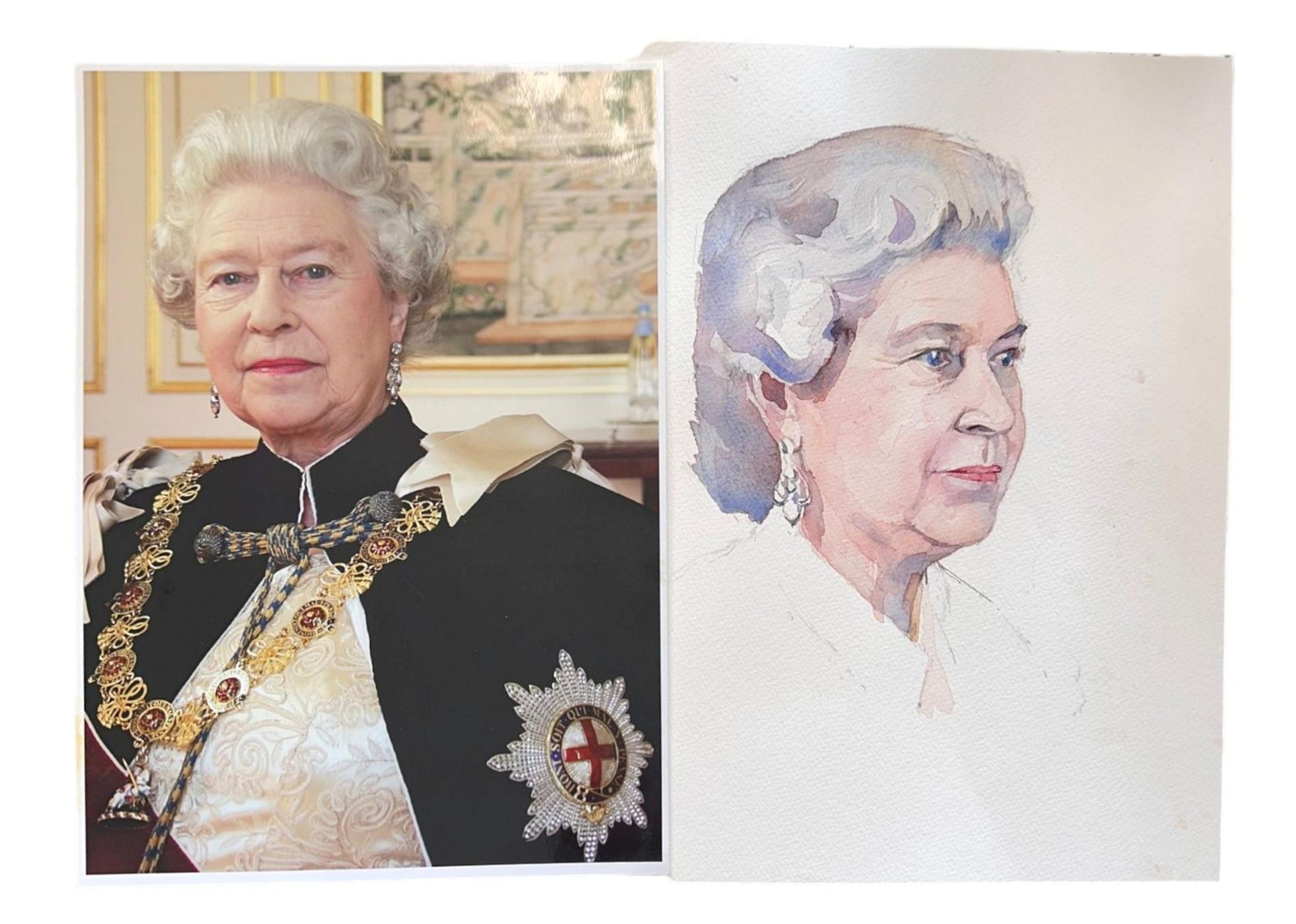 Unseen sketches of Queen Elizabeth II by Bedfordshire artist set to ...