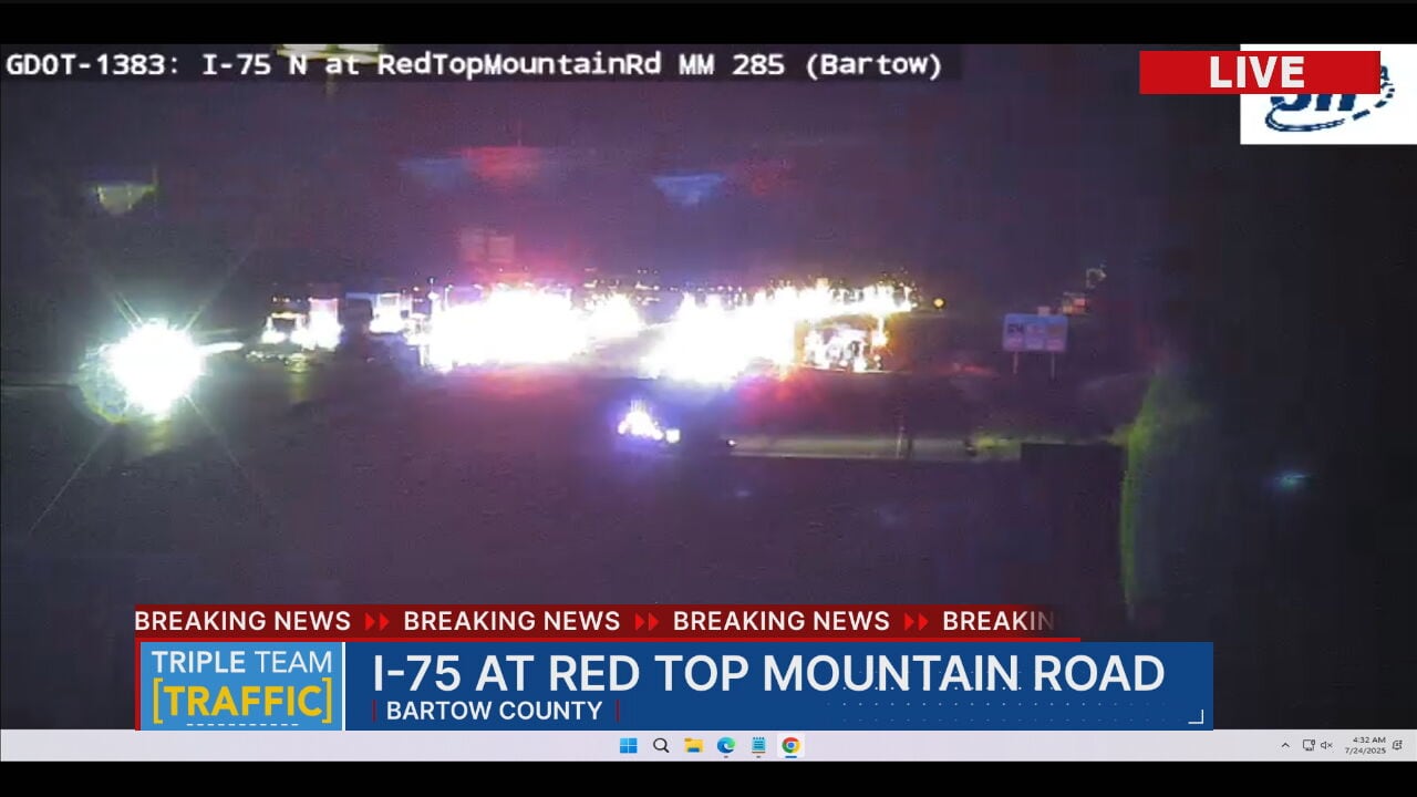 1 dead after crash shut down I-75 for hours in Bartow County