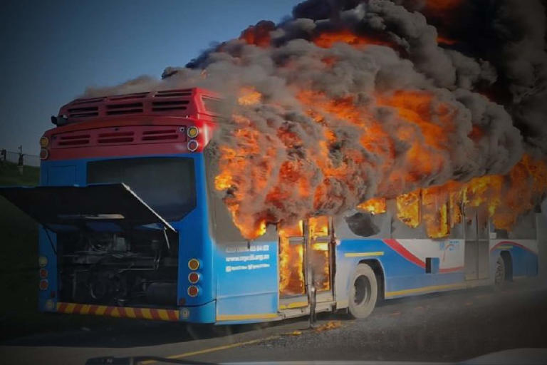 MyCiTi bus crash M5: Passengers escape safely after highway fire incident
