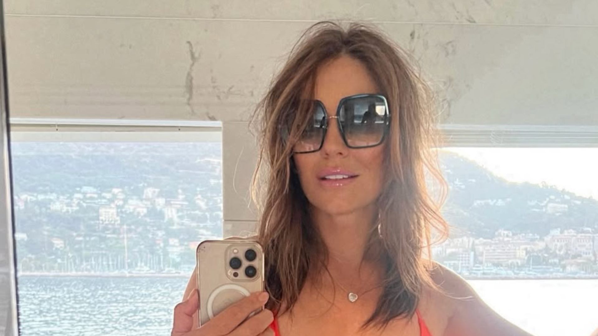 At 60, Elizabeth Hurley dazzles in a red bikini in Monaco