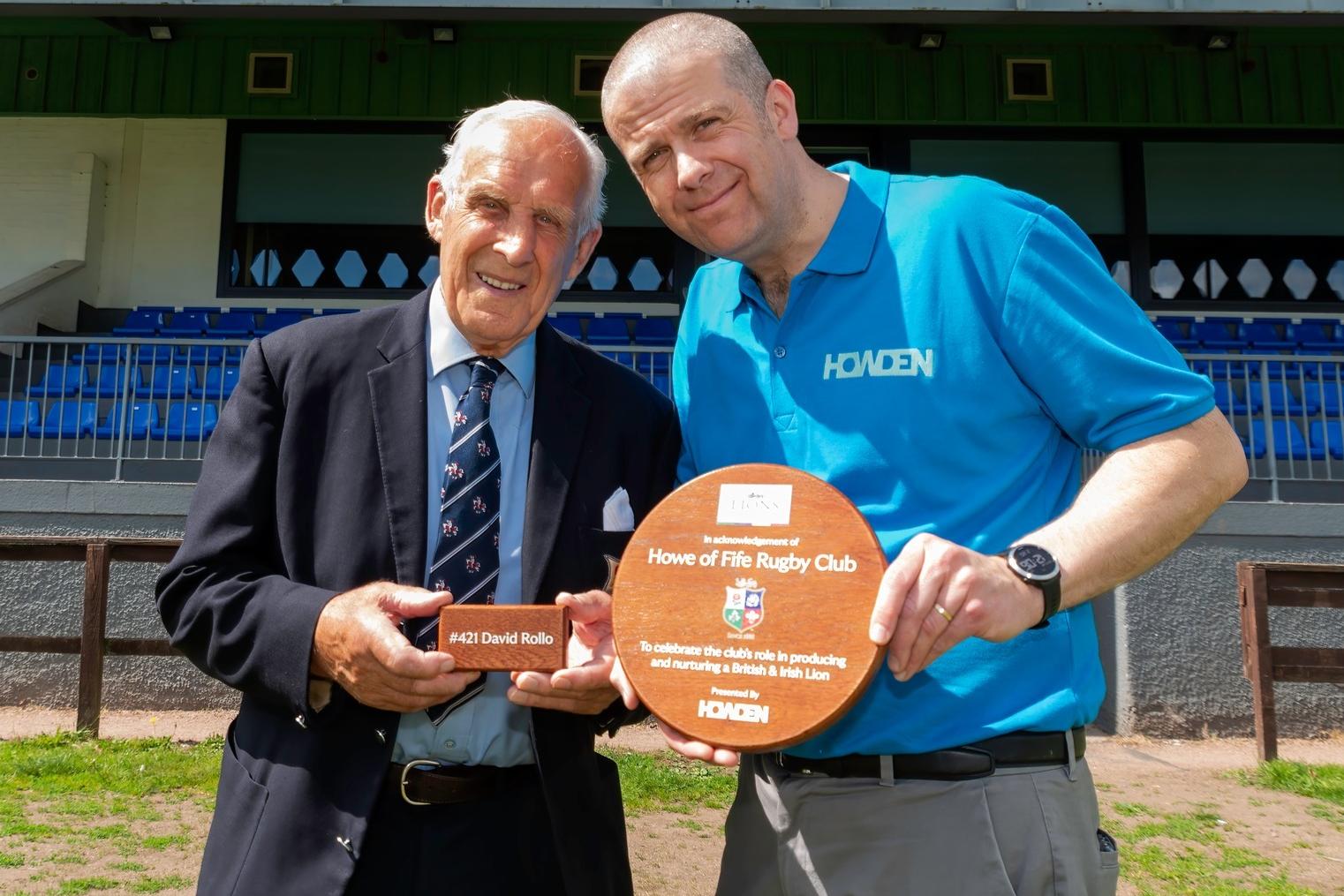 British and Irish Lions plaque tribute for Howe of Fife stalwart David ...