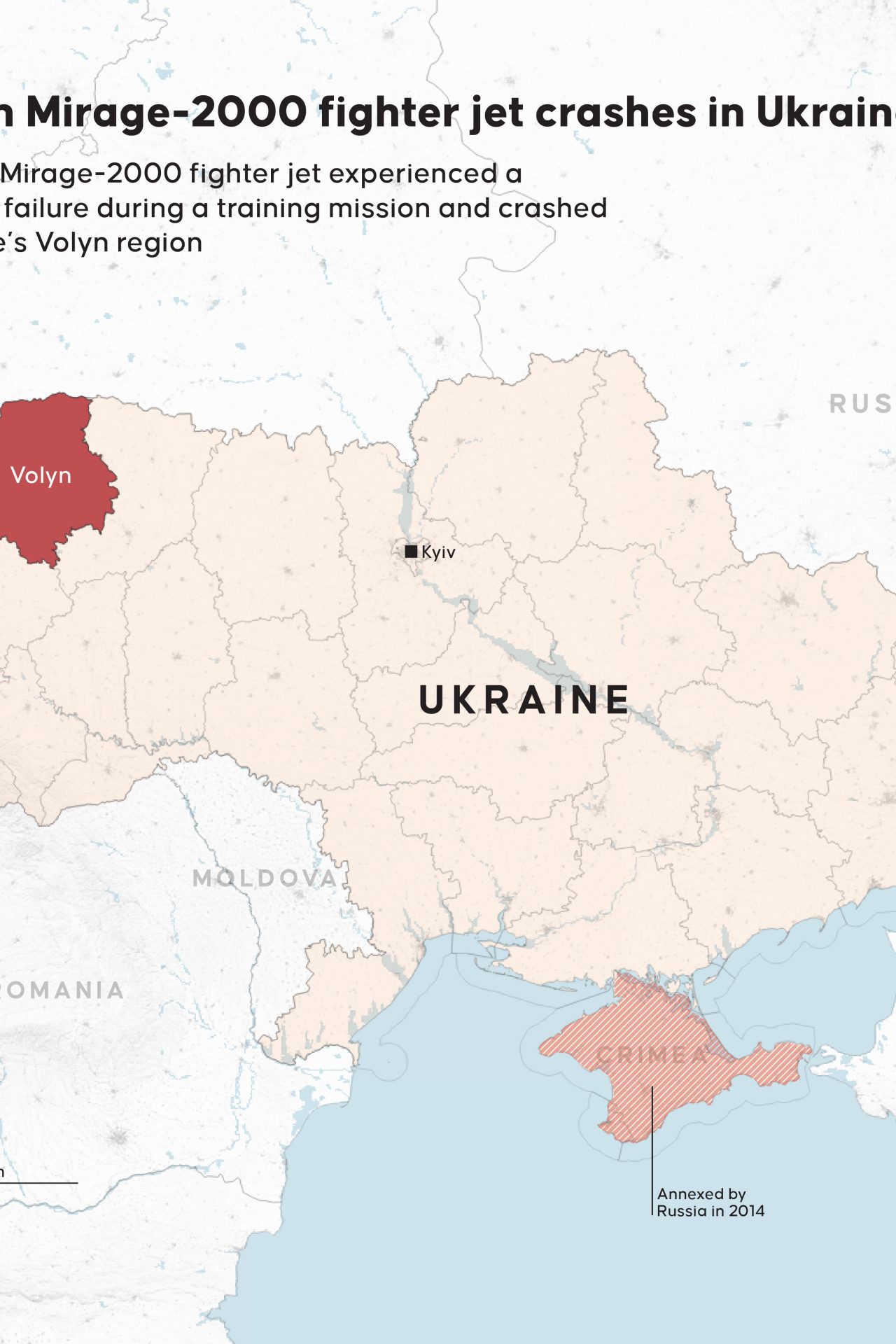 Ukraine just lost its first French-supplied fighter jet