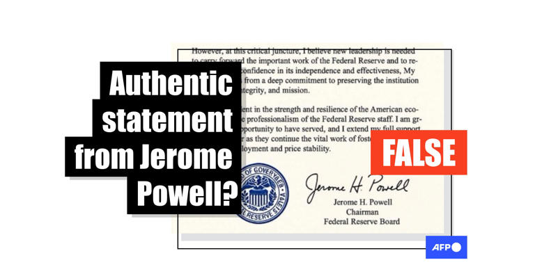 US conservatives spread fake Fed chair resignation letter online