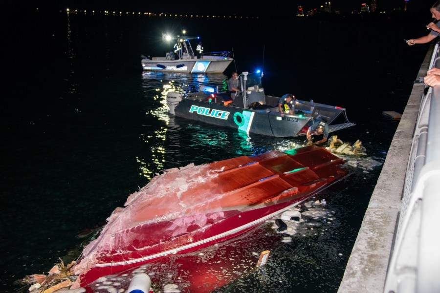 Recovery efforts underway for 2 following boat crash
