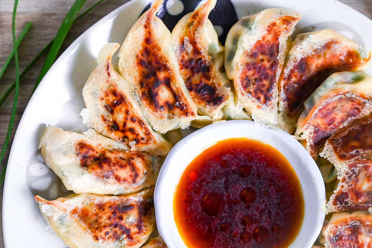 Pan-Fried Vegetarian Tofu Gyoza (Plant-Based Potstickers)