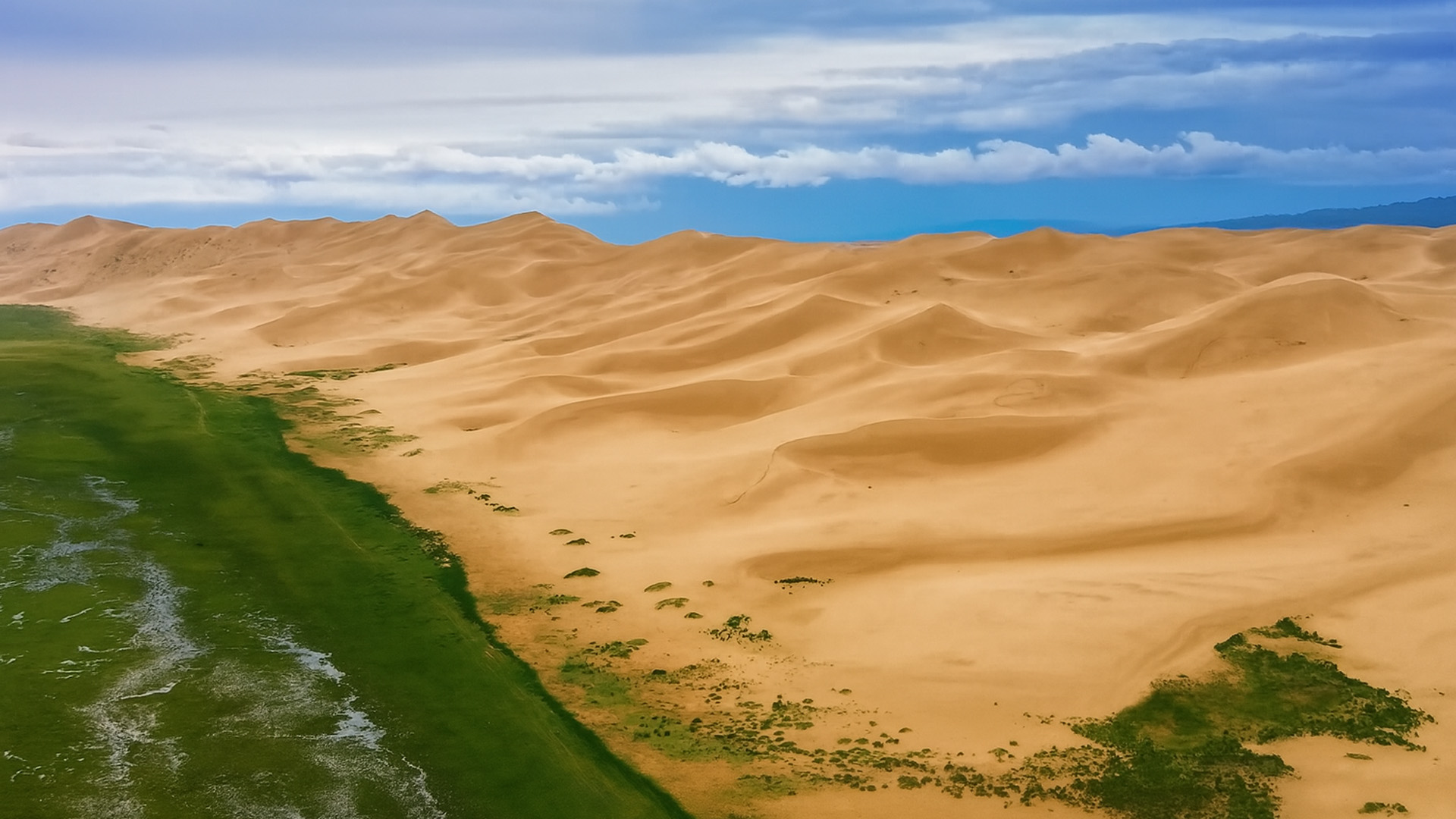 Gobi-ørkenen i Mongolia med naturskjønne scener 4K