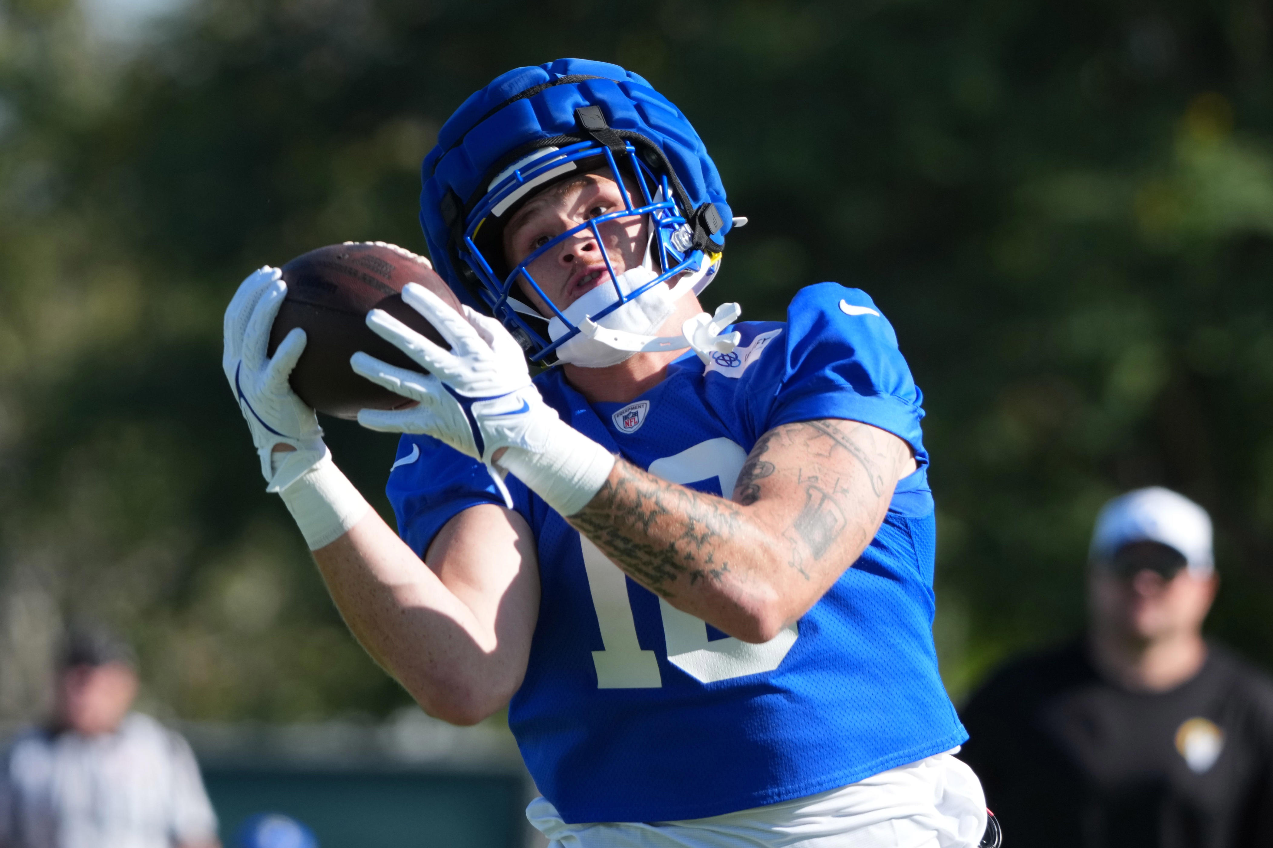 Watch: Rams rookie TE Terrance Ferguson makes first NFL catch in ...