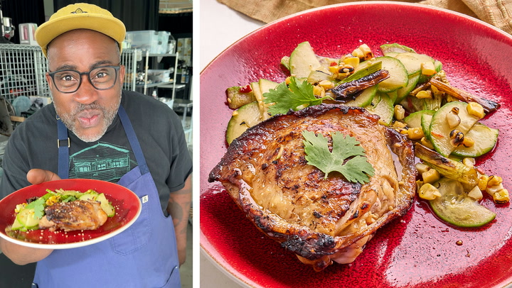 How to Make Chef Roscoe's Soy-Lime Grilled Chicken Thighs with Corn ...