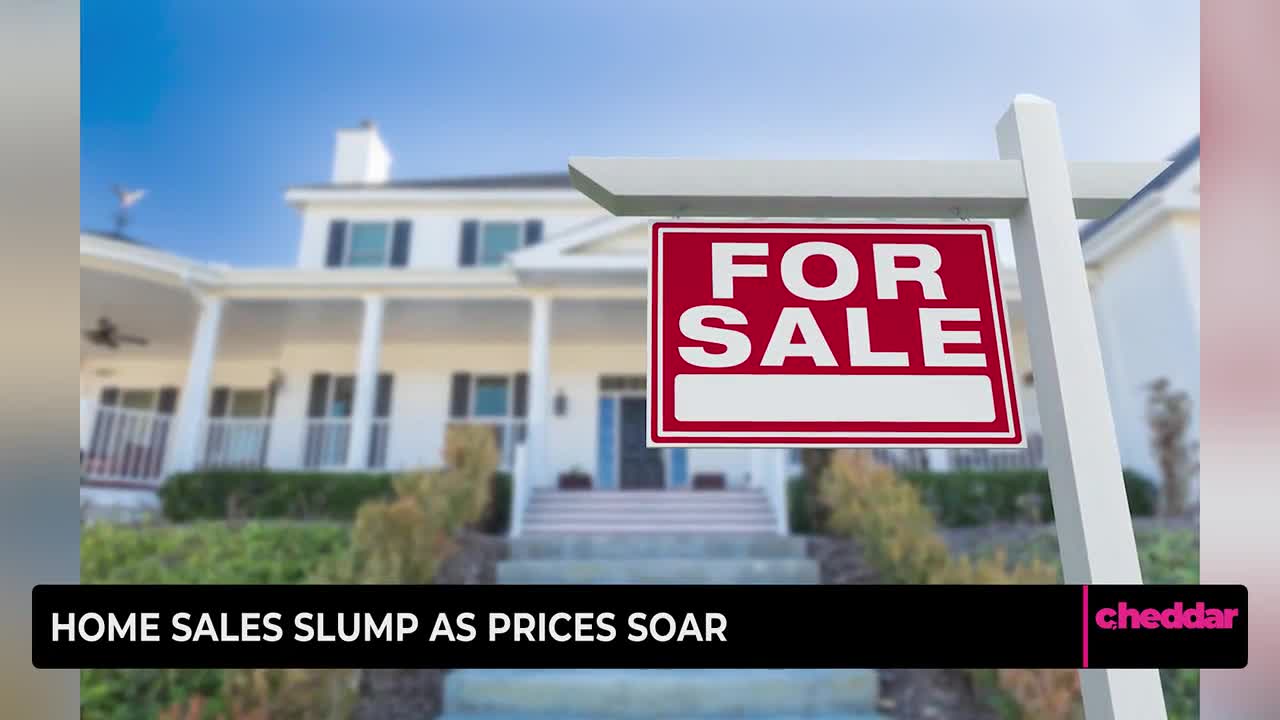 Home sales slump as prices soar