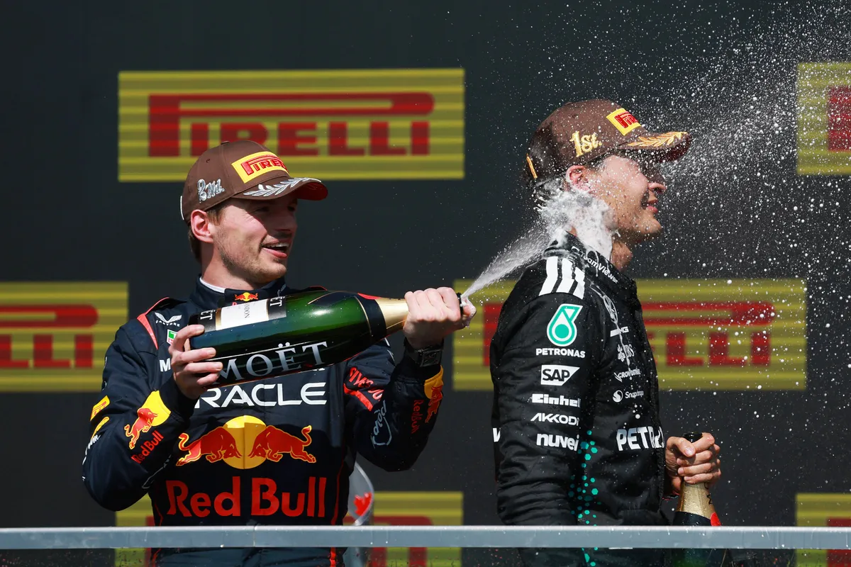 Russell shocked by 'conspiracy theory' question amid Horner's Red Bull ...