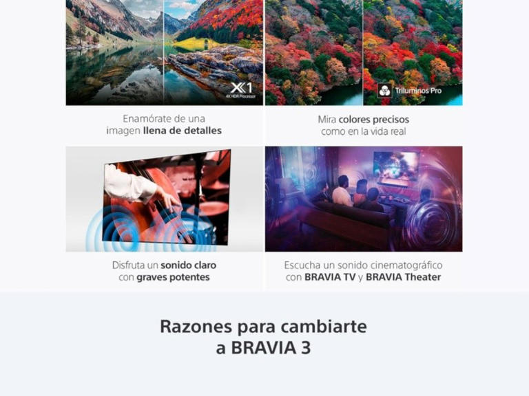 Pantalla Sony Bravia 3 eleva la TV al siguiente nivel con Triluminos ...