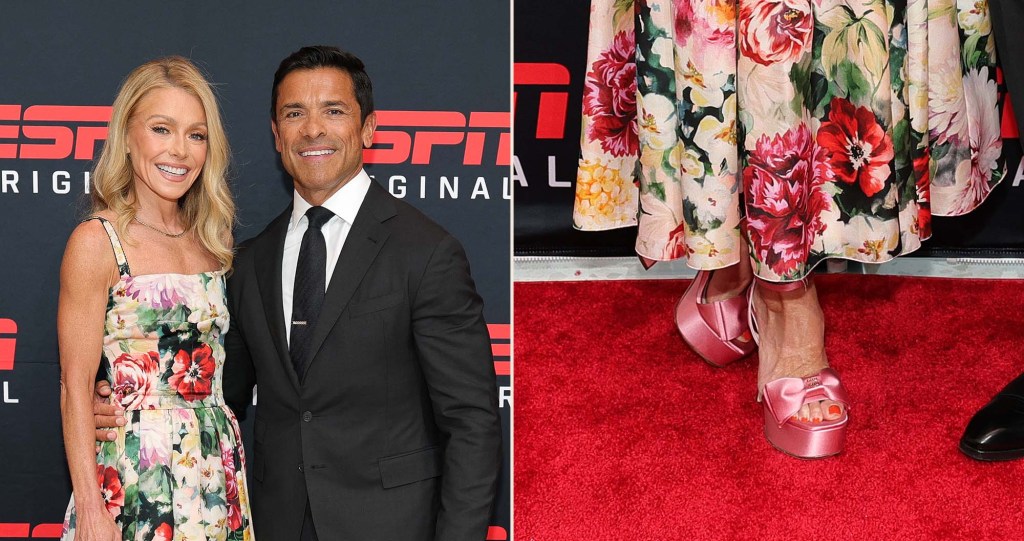Kelly Ripa Matches Her Miu Miu Platforms to a Rosy Red Carpet Moment in ...