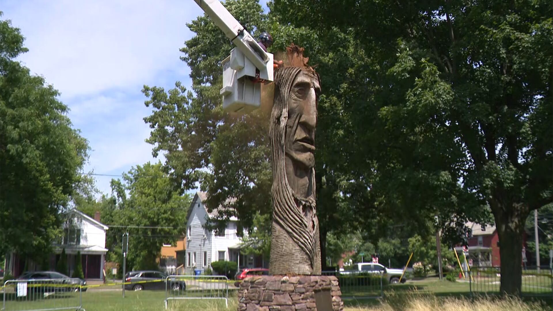 Chief Grey Lock statue removed from Burlington park