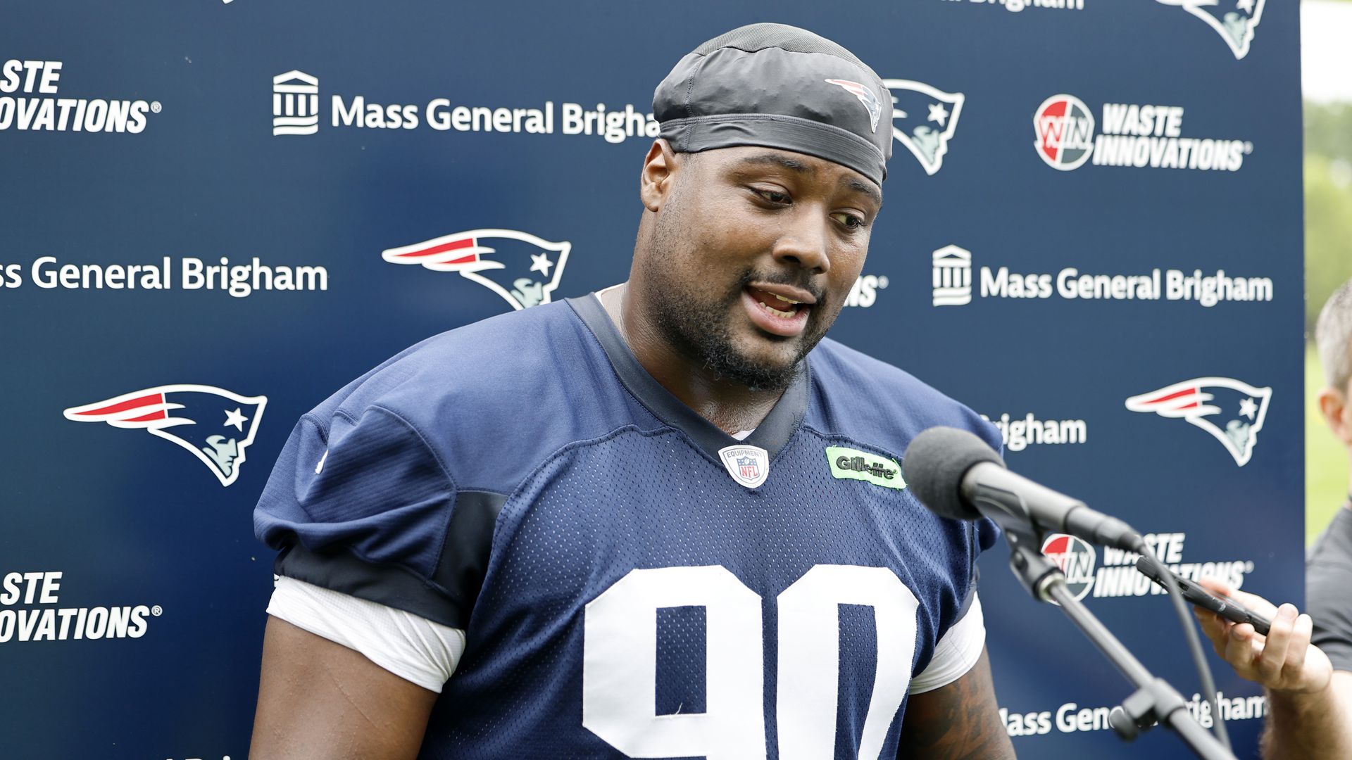 Slimmed-down Christian Barmore ready to dominate along Patriots ...