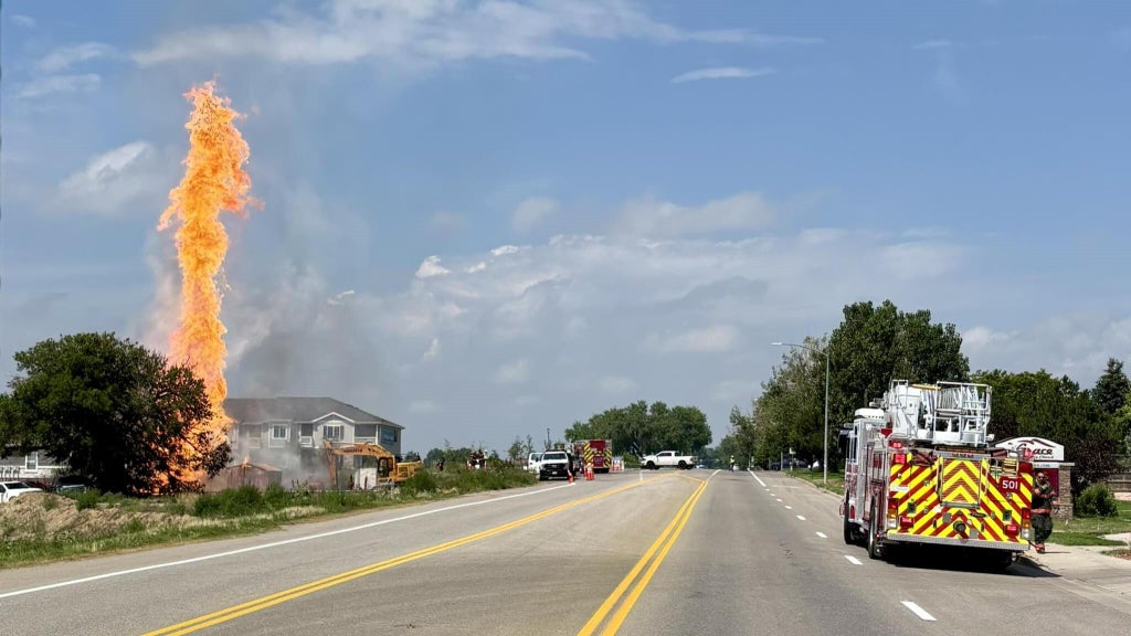 Northern Colorado fire crews extinguish gas fire in Johnstown: "Very ...