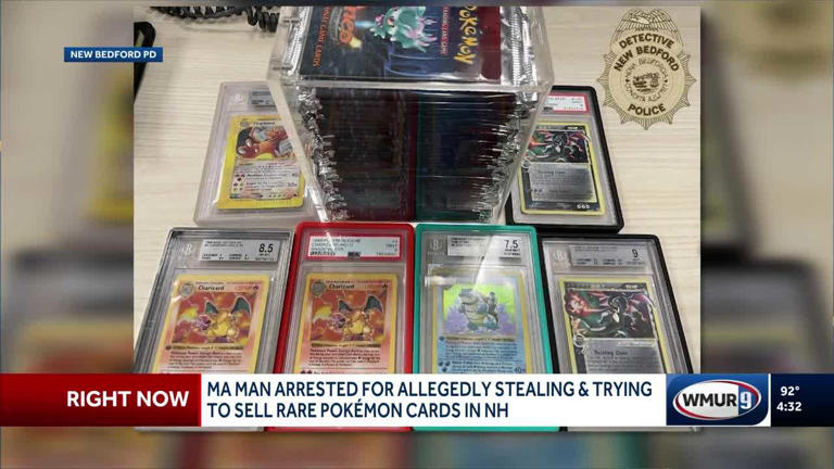 Man arrested for stealing rare Pokémon cards valued at $100,000, police say