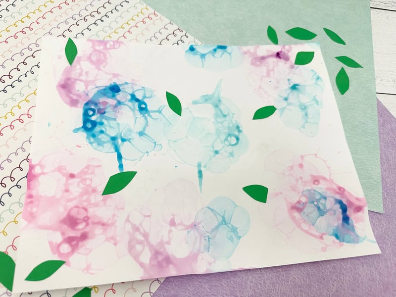 Fun Bubble Painting Flower Craft for Kids
