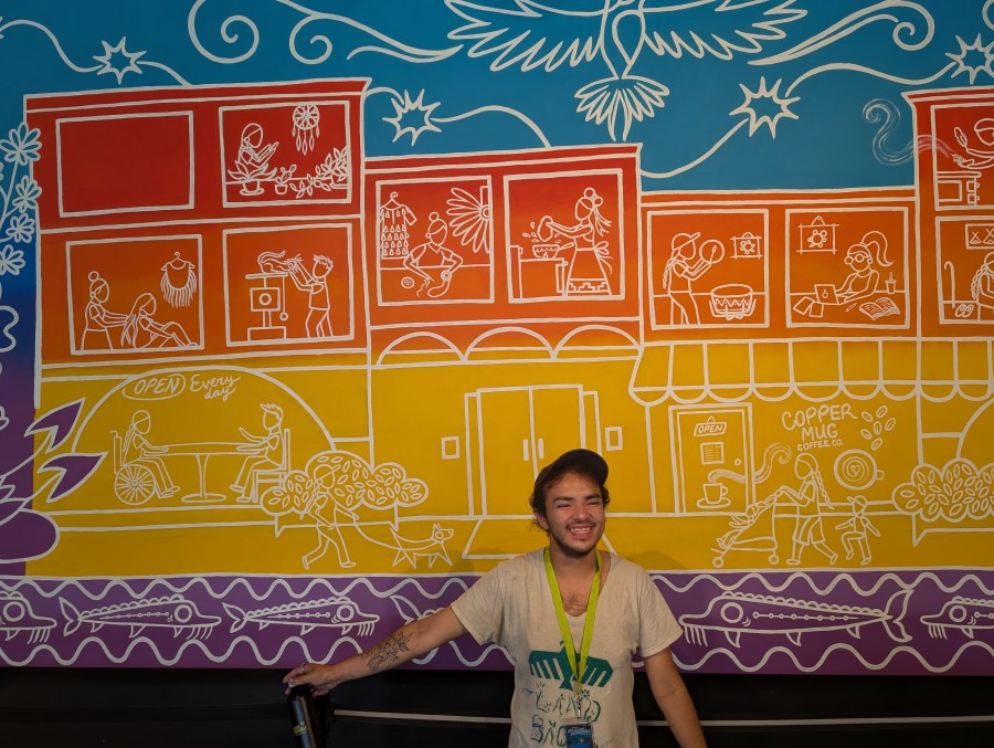 New mural at Grand Rapids Public Museum depicts modern Indigenous life