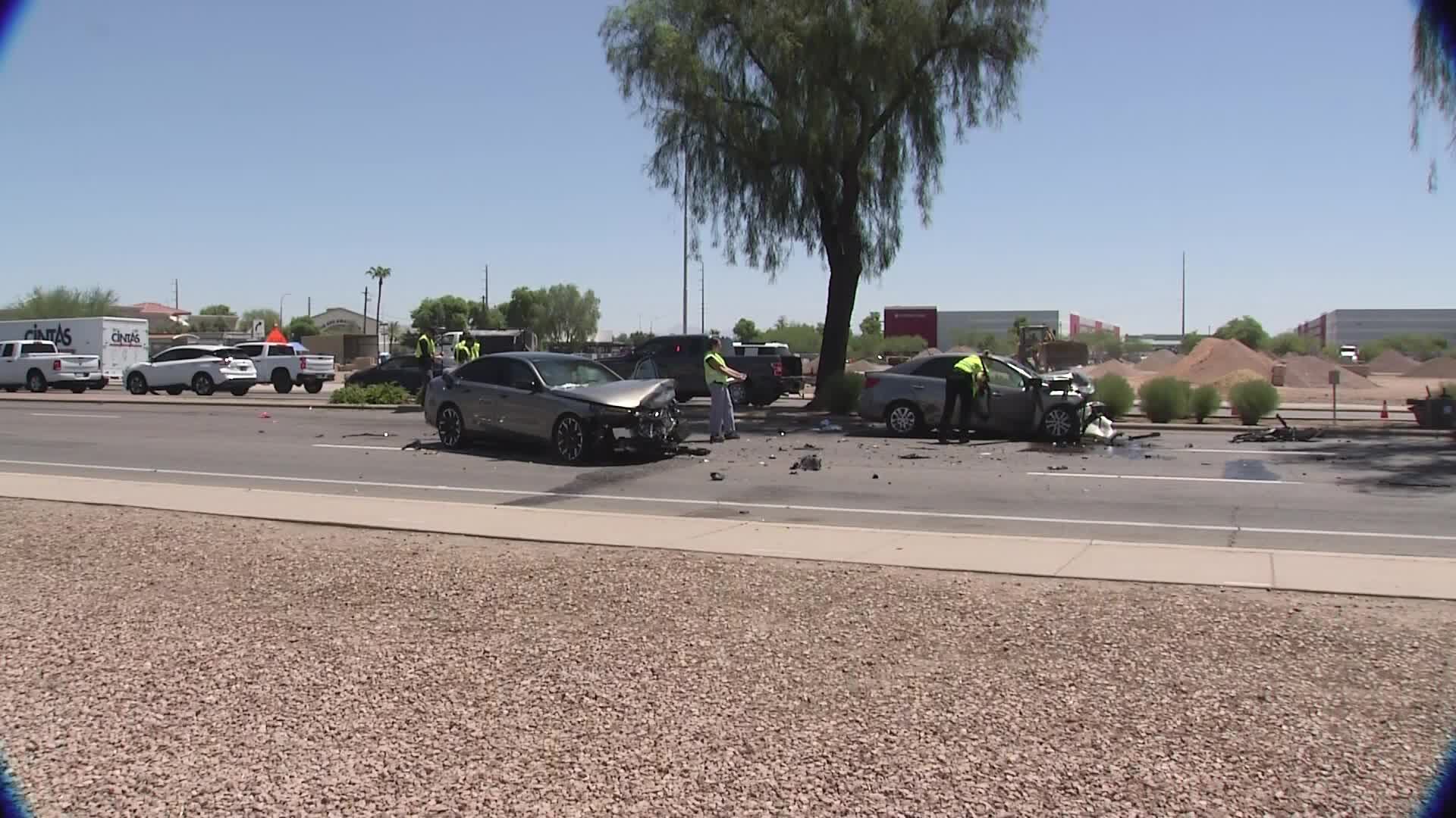 3 seriously hurt in head-on crash in Chandler